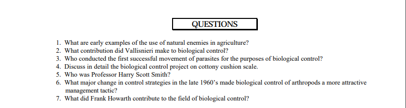HISTORY AND DEVELOPMENT OF BIOLOGICAL CONTROL – BioStim