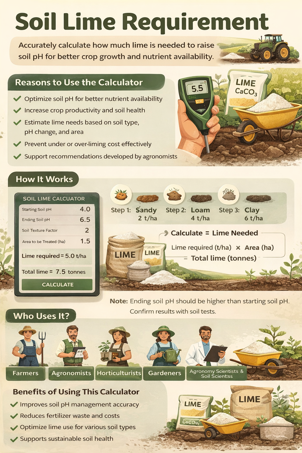 Soil Lime Requirement Calculator – BioStim